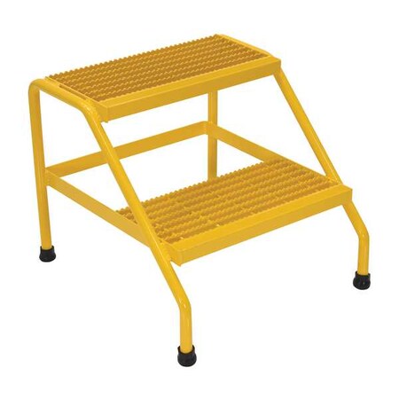 Vestil 2 Steps Yellow Powder Coated Aluminum Step Stand 500lb Load ...