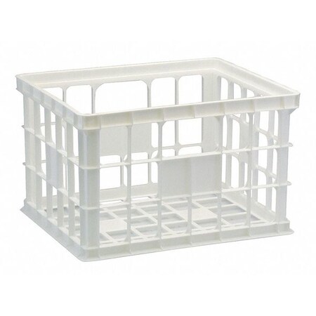 Rubbermaid Large Plastic Crate, Stackable, White, PK 6, White, 6 PK ...