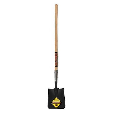 Structron Square Point Shovel, Rear Rolled Step, 48 in L American Ash ...