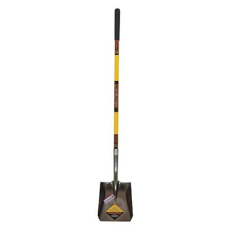Structron Square Point Shovel, 14 ga #2 Blade, Steel Blade, Rear Rolled ...