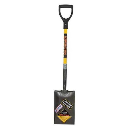 Structron Garden Spade Shovel, 29 in L Fiberglass Handle 49774 | Zoro