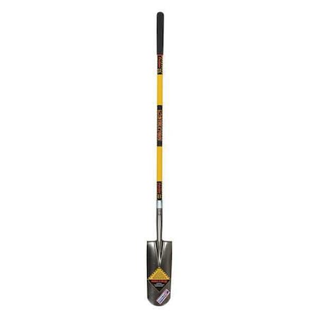 Structron Drain Spade Shovel, 14 ga Steel Blade, Rear Rolled Step, 48 ...