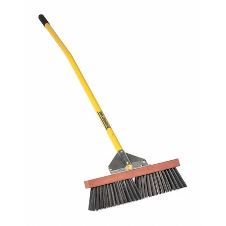 Midwest Rake Rnd Steel Wire Broom, 16", 60" Handle 47026GRA | Zoro