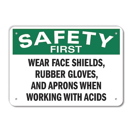 Lyle Plastic Safety Sign, 10"x7", U7-1271-NP_10X7 U7-1271-NP_10X7 | Zoro