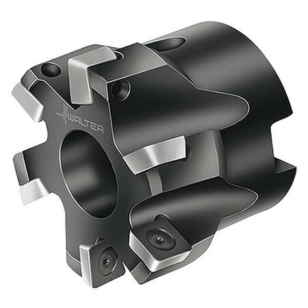 Walter Indexable Face Mill, 2.480" Cutter Dia, 7 Inserts, 9.00mm Cut ...