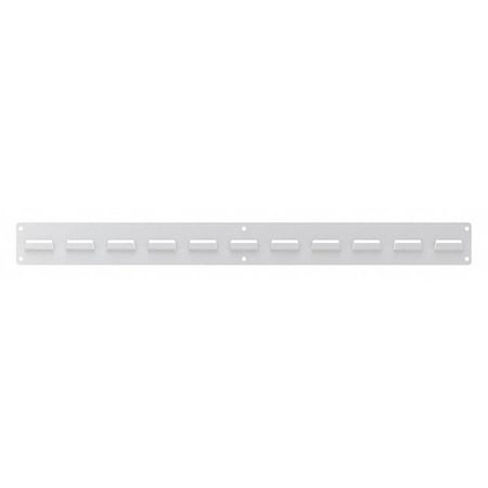 Akro-Mils Lvd Panel, Single Row Wall, 32 x 3, White 30632TEXWHT | Zoro