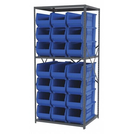 Akro-Mils Steel Shelving, 30x36x79, W/No Bins AS3679 | Zoro