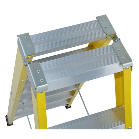 Westward 12 ft Fiberglass Twin Stepladder, 375 lb Capacity 44YY24 | Zoro