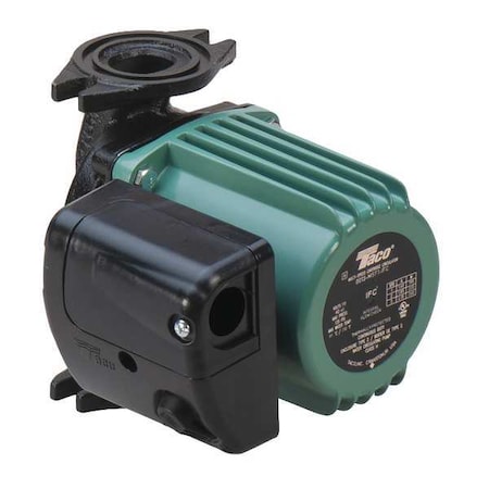 Taco Hydronic Circulating Pump, 1/6 hp, 115V, 1 Phase, Flange Connection 0013-MSF2-IFC | Zoro