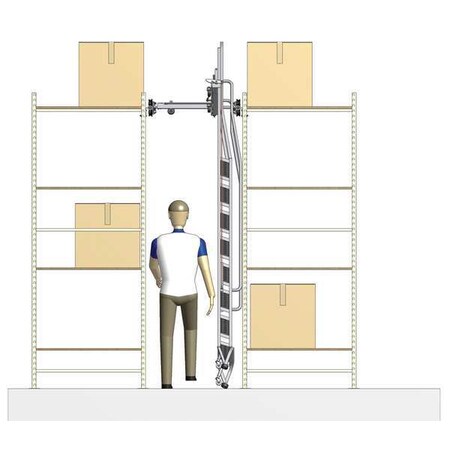 Cotterman Stationary Dual Track Ladder, 145to155 In 7412A6-S C1 P3 KIT ...