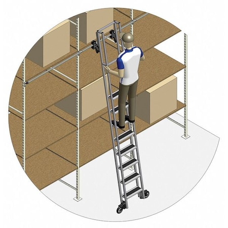 Cotterman Single Track Ladder, 105 to 115 In L 7180-7-33A C1 P3 KIT | Zoro