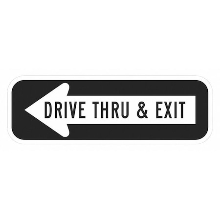 Lyle Drive Thru Entrance Parking Sign, 6 in H, 18 in W, Aluminum ...