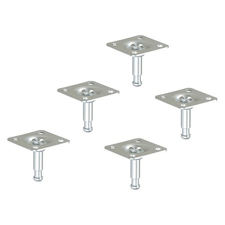 Zoro Select Caster Mount, Plate, 1" Stem Dia., PK5 442R56 | Zoro