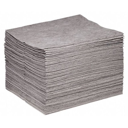 Spilltech Sorbent Pad, 20 gal, 15 in x 19 in, Universal, Gray ...
