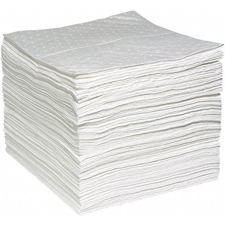 Spilltech Absorbent Pad, 15 in W x 19 in L, Absorbs 26.3 gal. per Pkg ...