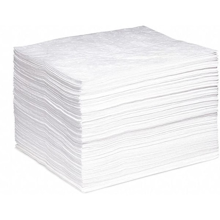 Spilltech Absorbent Pad, 15 in W x 18 in L, Absorbs 22 gal. Per Pkg ...