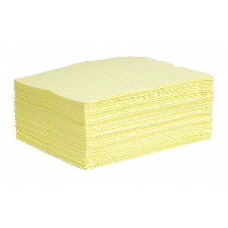 Spilltech Sorbent Pad, 15 gal, 15 in x 19 in, Harsh Chemicals, Yellow ...