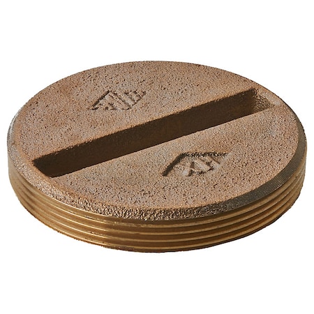 Jay R. Smith Manufacturing Round Floor Cleanout, Cast Bronze Plug, 4 ...