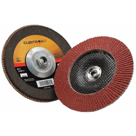 3M Cubitron Flap Disc, Type 29, 7" dia., 80 Grit 7010363299 | Zoro