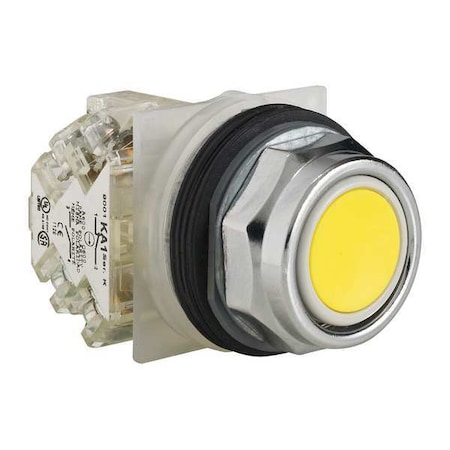 Schneider Electric Non-Illuminated Push Button, 30 mm, 1NO/1NC, Yellow ...