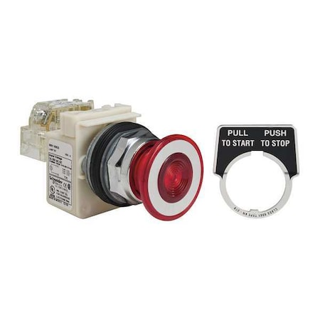 Schneider Electric Illuminated Push Button, 30 mm, 1NO/1NC, Red 9001KR9P35RH13 | Zoro