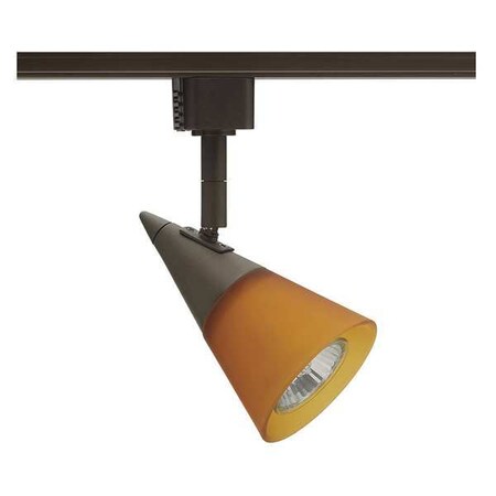Juno Lighting Track Fixture, Glass Cone, 50W, 120V R716 BZ AMBG | Zoro