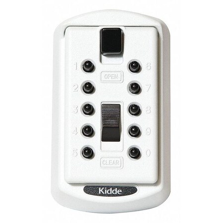 Kidde Lock Box, White, Surface, PushButton, 2 Keys 1413 | Zoro