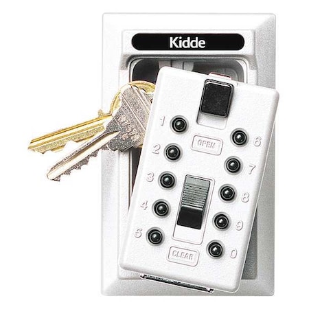 Kidde Lock Box, White, Surface, PushButton, 5 Keys 1408 | Zoro