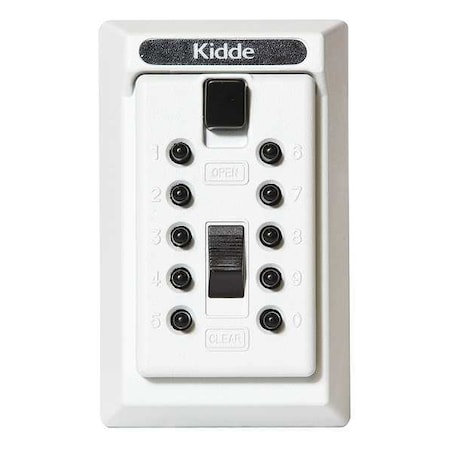 Kidde Lock Box, White, Surface, PushButton, 5 Keys 1408 | Zoro