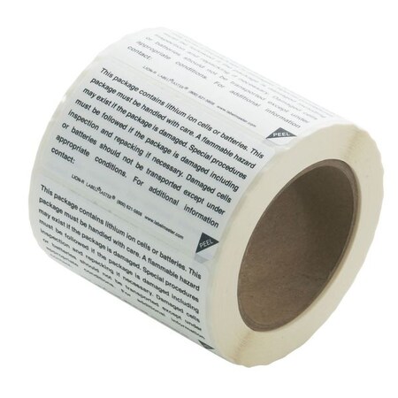 Labelmaster Lithium Ion Battery Label 4x2-1/4" LION-R | Zoro