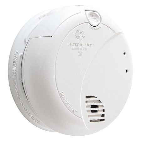 First Alert Smoke Alarm, Photoelectric Sensor, 85 dB @ 10 ft Audible ...