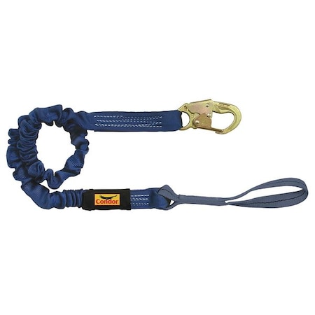 Condor Shock Absorbing Lanyard, 4 ft. 6" to 6 ft., Blue 45J283 | Zoro