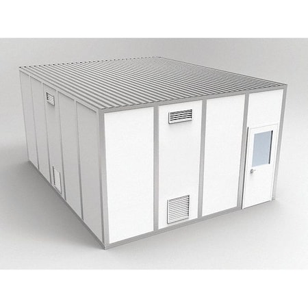 Porta-Fab 4-Wall Modular Cleanroom, 10 ft 1 3/4 in H, 20 ft 4 1/2 in W ...
