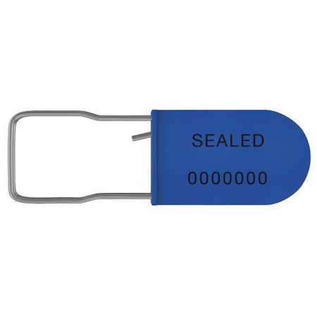 Universeal Padlock Seals, Blue, Plastic, PK50 UPAD-S BLUE50 | Zoro