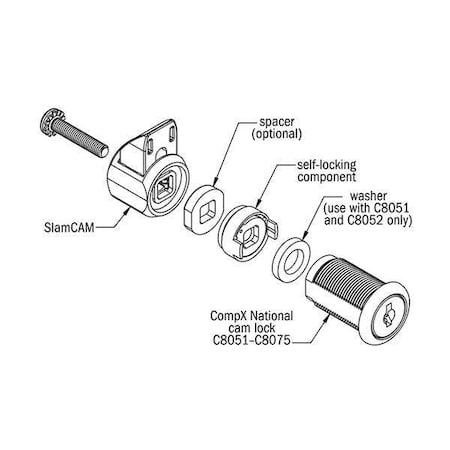 Self-Locking Slamcam Self-Locking Slam Cam, Spring Load Latch C7017-G ...