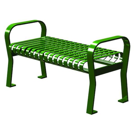 Thomas Steele Outdoor Bench, 49 in. L, 20 in. W, Green CRF-4-VS-LEX | Zoro