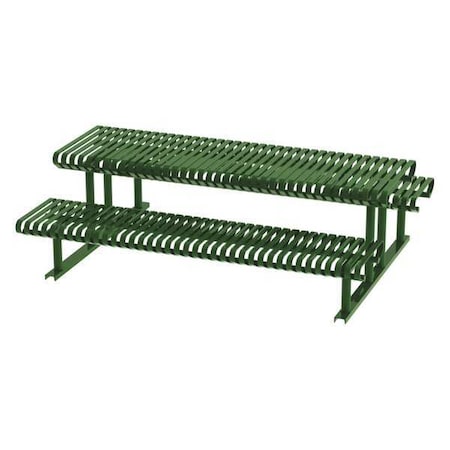 Thomas Steele Picnic Table, Green, 94 in. D, 77-1/2 in. W CRTP-8S-FS ...