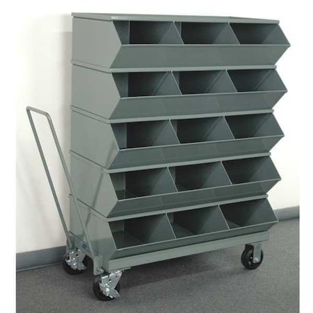 Stackbin Steel Sectional Stacking Bin, 20 1/2 in D x 49 3/4 in H x 37 ...