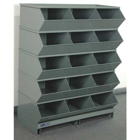 Stackbin Steel Sectional Stacking Bin, 20 1/2 in D x 46 7/8 in H x 37 ...