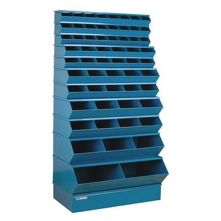 Stackbin Steel Sectional Stacking Bin, 24 in D x 76 in H x 37 in W, 12 ...