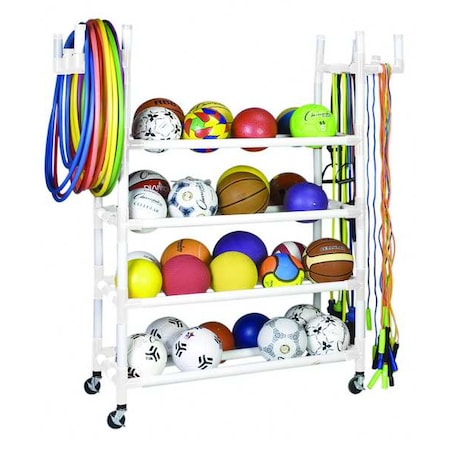 Champion Sports Sports Equpmnt Crt, 61inLx19inWx62inH, Wht PECART | Zoro