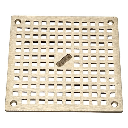 Zurn Grid Strainer, 5 in L, Bronze, Square Grate PN400-5S-GRID-W/SCR | Zoro