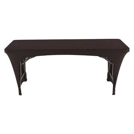 Zoro Select Stretch Fitted Table Cover, Black 16541 | Zoro