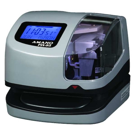 Amano Time Clock, LCD, 6-11/16 in.W, 6-7/64 in.H PIX-95/A421 | Zoro