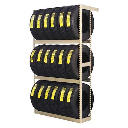 Tennsco Single Sided Boltless Tire Rack, 84 in. ZST-6084S | Zoro
