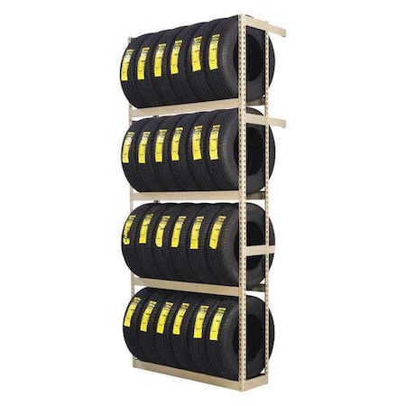 Tennsco Single Sided Boltless Tire Rack, 120 in ZST-60120S | Zoro