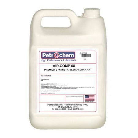 Petrochem Compressor Oil, 1 gal., Jug, Synthetic Oil AIR-COMP 68-001 | Zoro