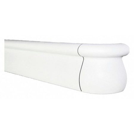 Inpro Left Handrail Return, White, 1000 Series 1002 | Zoro