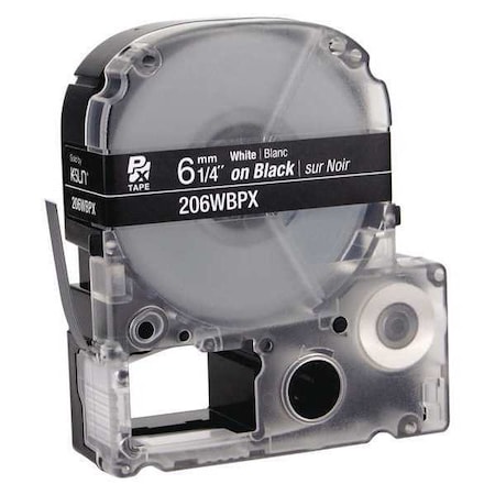 Epson Label Cartridge, White on Black, Labels/Roll: Continuous 206WBPX ...