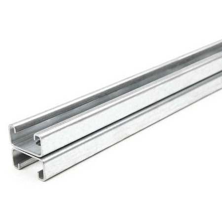 Zoro Select Back to Back Strut, Slotted, Steel, Galvanized, 9/16 in x 1 ...